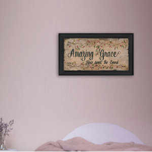 Trendy Decor 4U 'Amazing Grace' Framed Textual Art | Wayfair