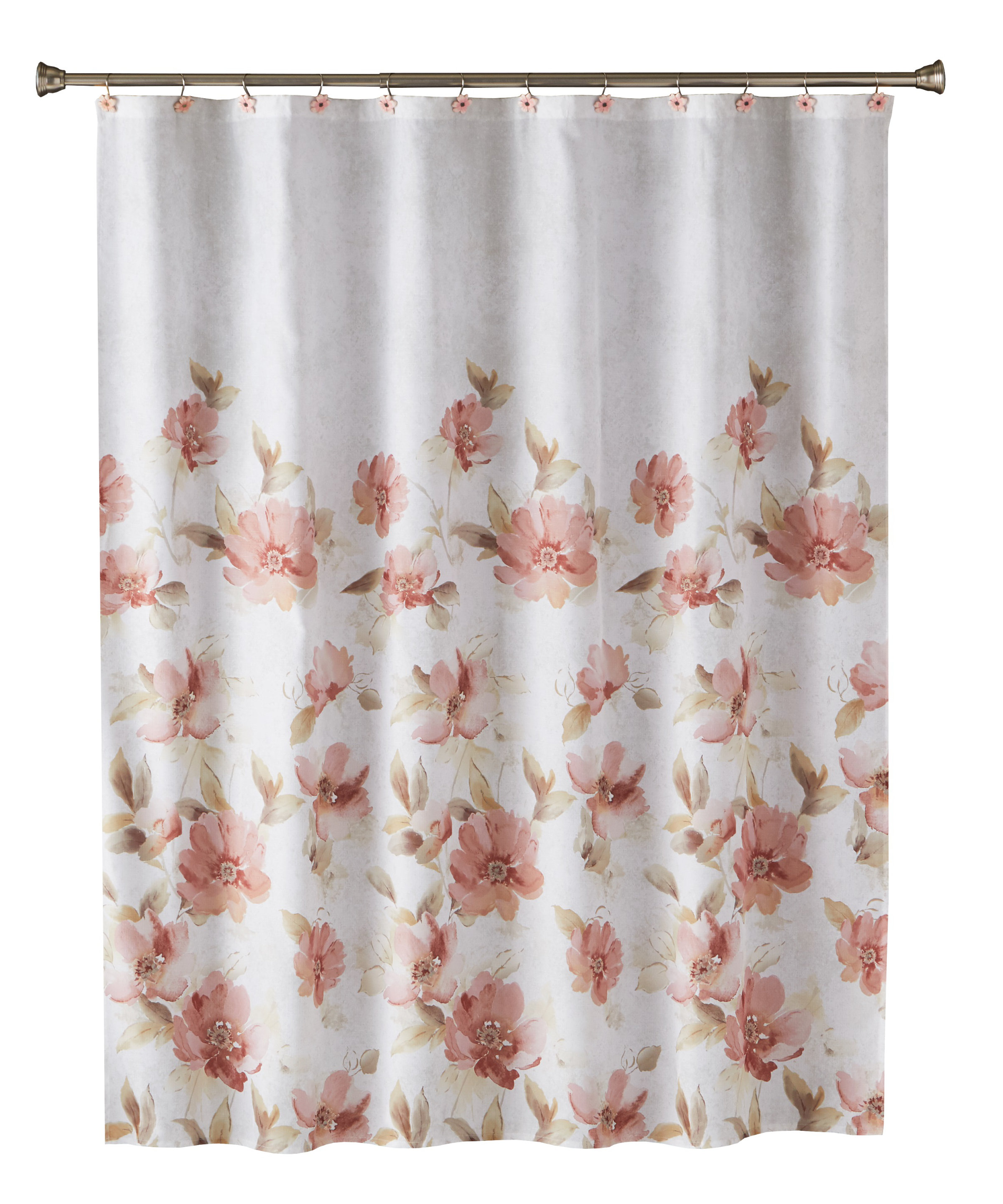House of Hampton® Sulema Floral Single Shower Curtain & Reviews | Wayfair