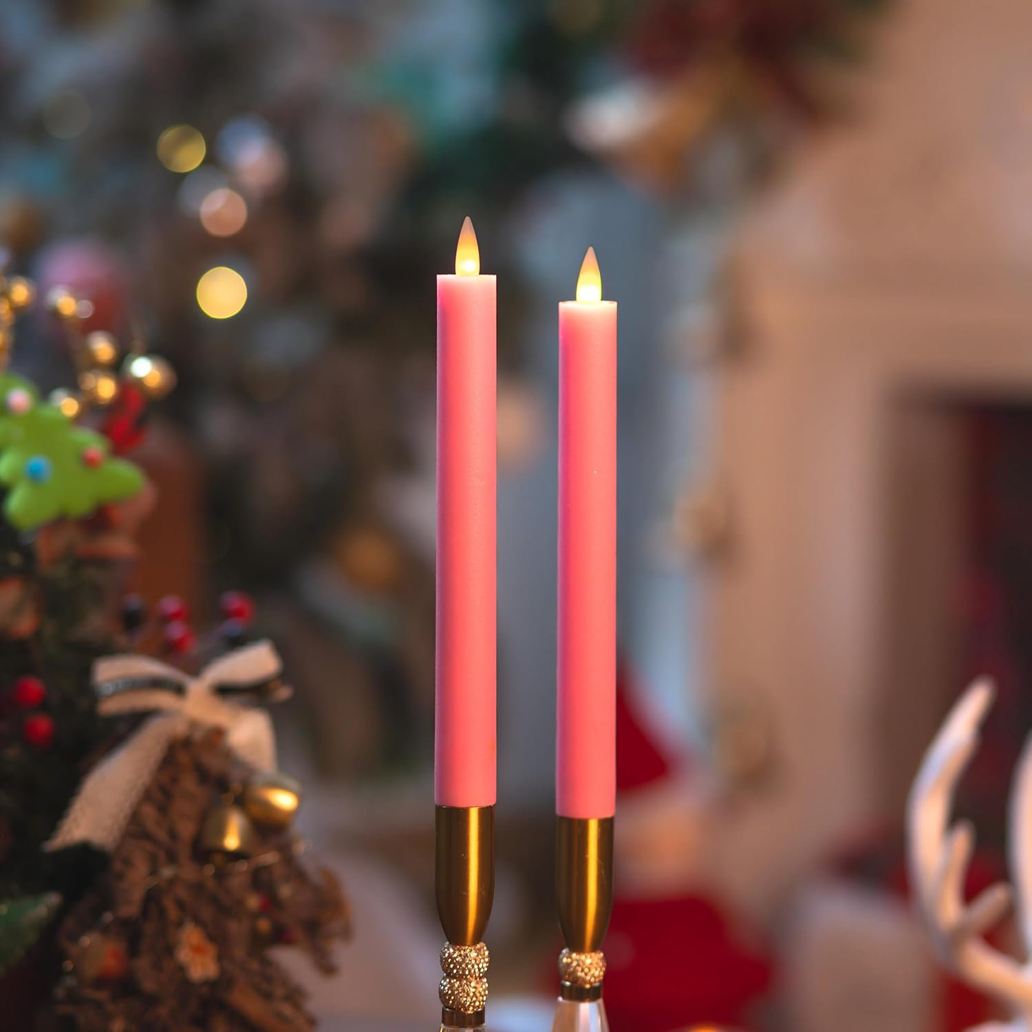 Latitude Run® Flameless Taper Candles Flickering with Remote and Timer ...