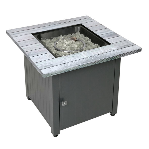 Endless Summer, Good Vibes, 30” Square LP Gas Outdoor Fire Pit ...
