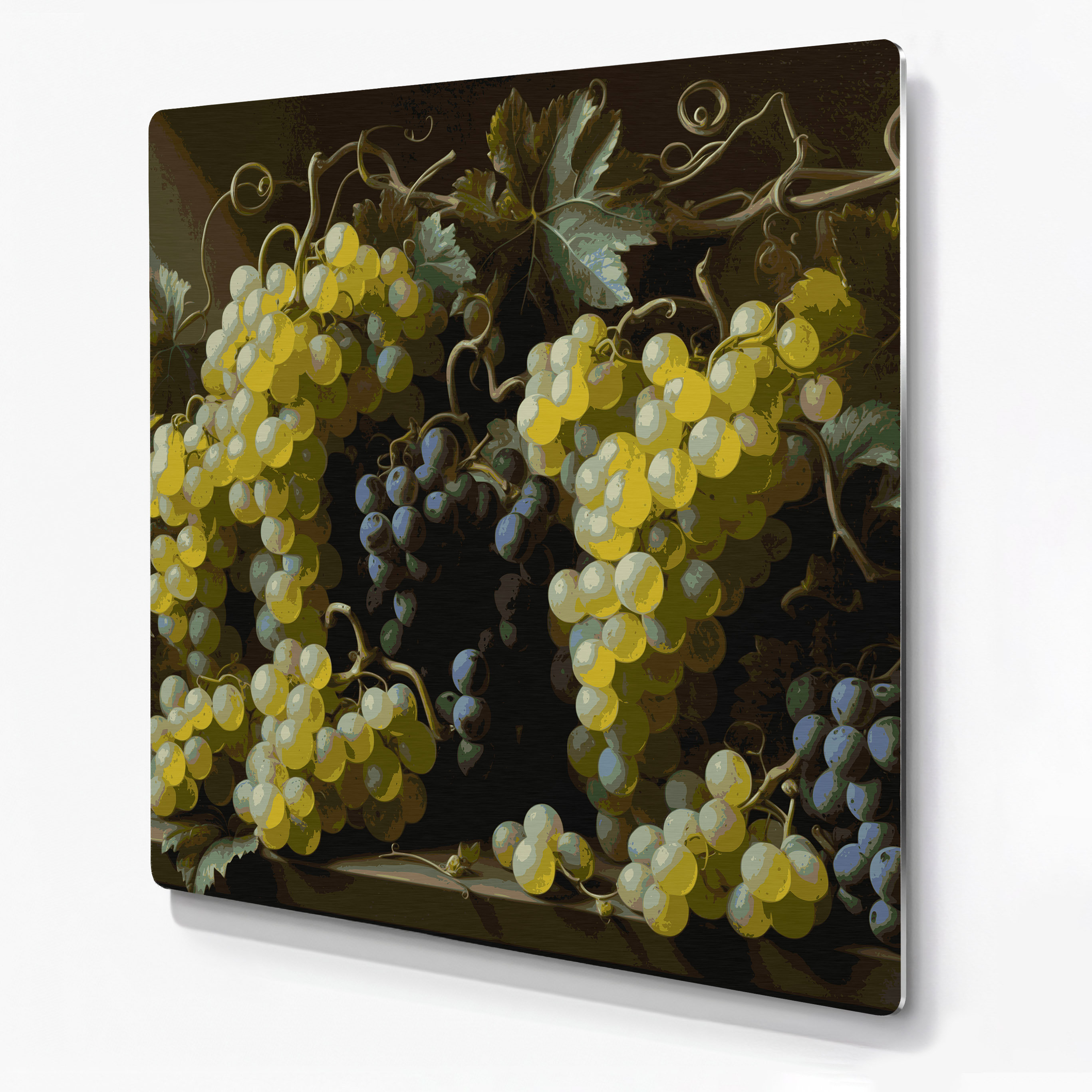 August Grove® Fruit Grape Muscat Brown Metal Wall Art | Wayfair