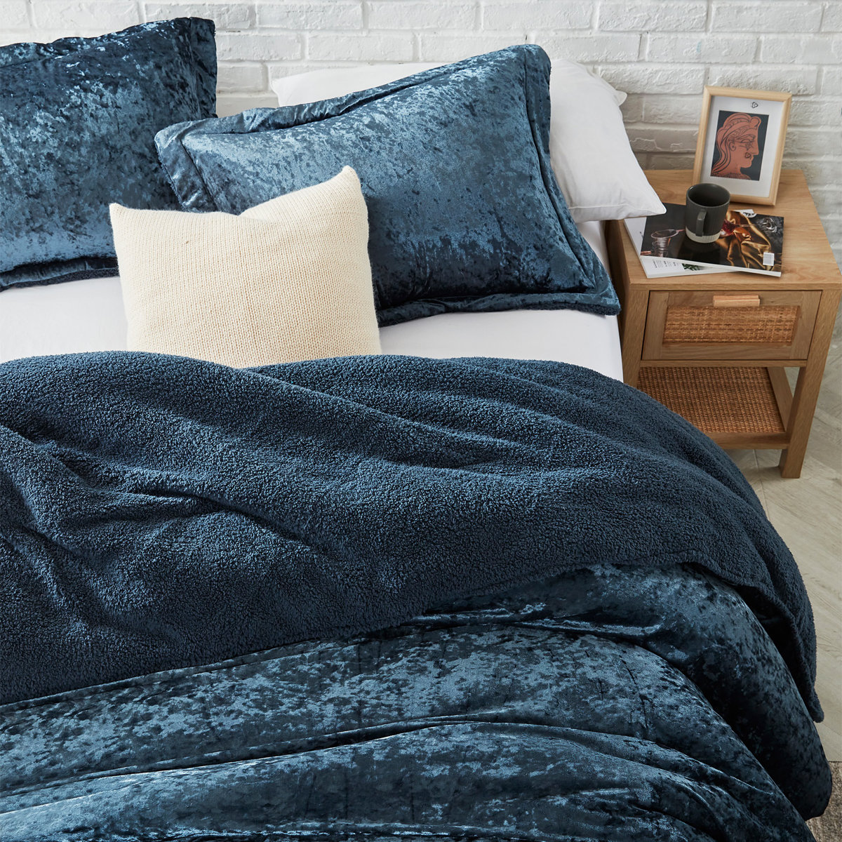 Coma Inducer Velvet Crush Coma Inducer Navy Blue Oversized Comforter ...