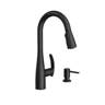 Moen Reyes 87932bl Pulldown Kitchen Faucet With Soap Dispenser And ...