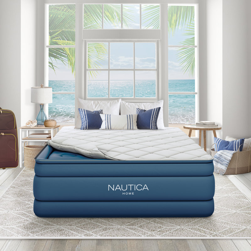 Nautica Cloud Supreme 20” Queen Inflatable Air Mattress, Built-in Pump ...