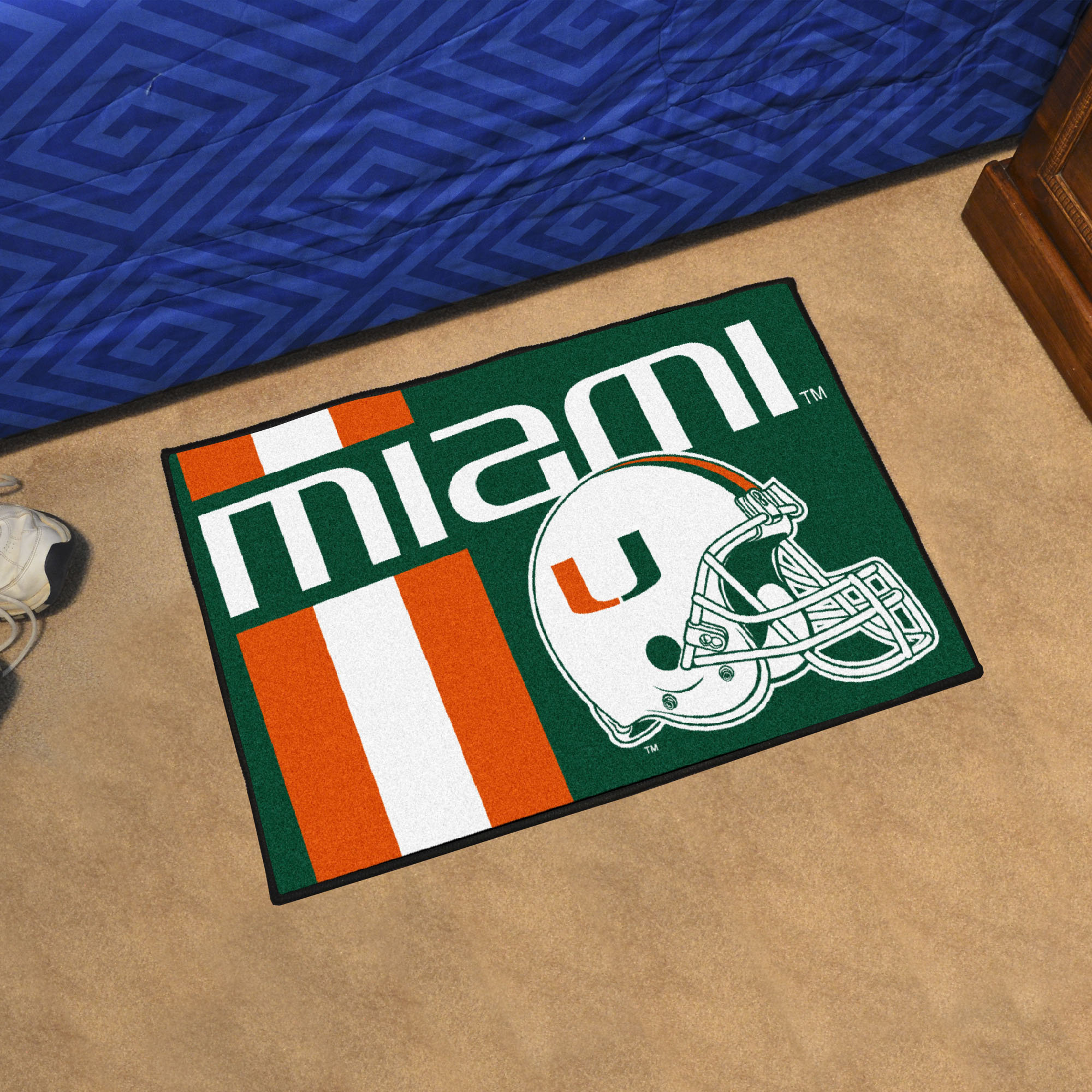 FANMATS NCAA University of Miami Starter 30 in. x 19 in. Non-Slip ...