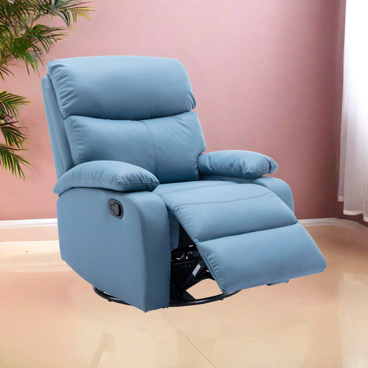 Ebern Designs Swivel Recliners For Small Spaces, Living Room Recliner ...