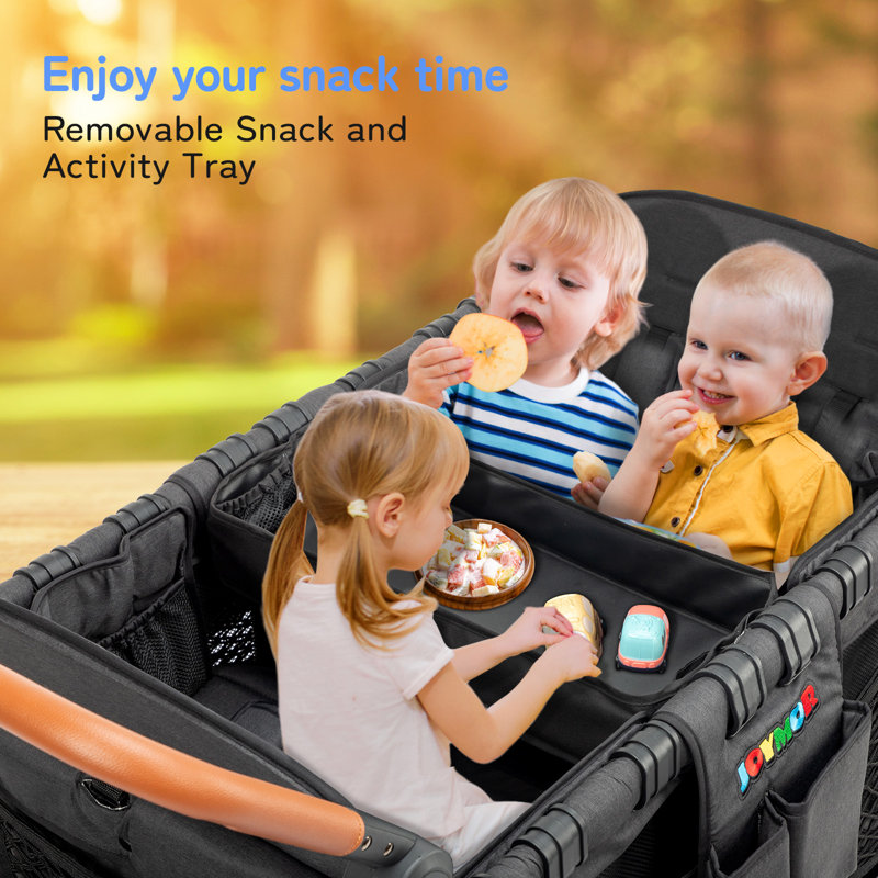 Winado 4 Seats Foldable 4 Wheel Multi-Child Stroller with Storage | Wayfair