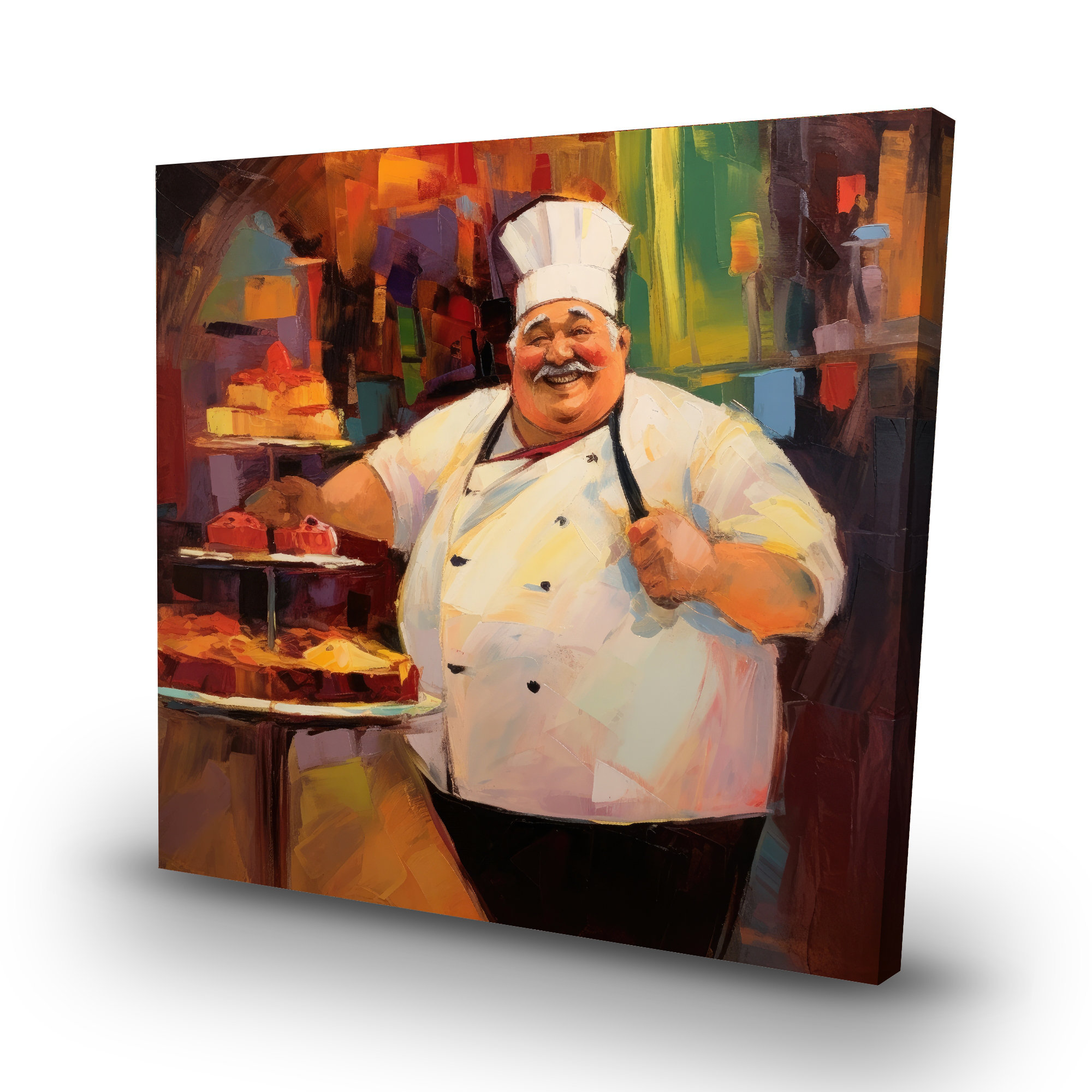 Begin Edition International Inc. Jolly chef - 32"x32" art on canvas ...
