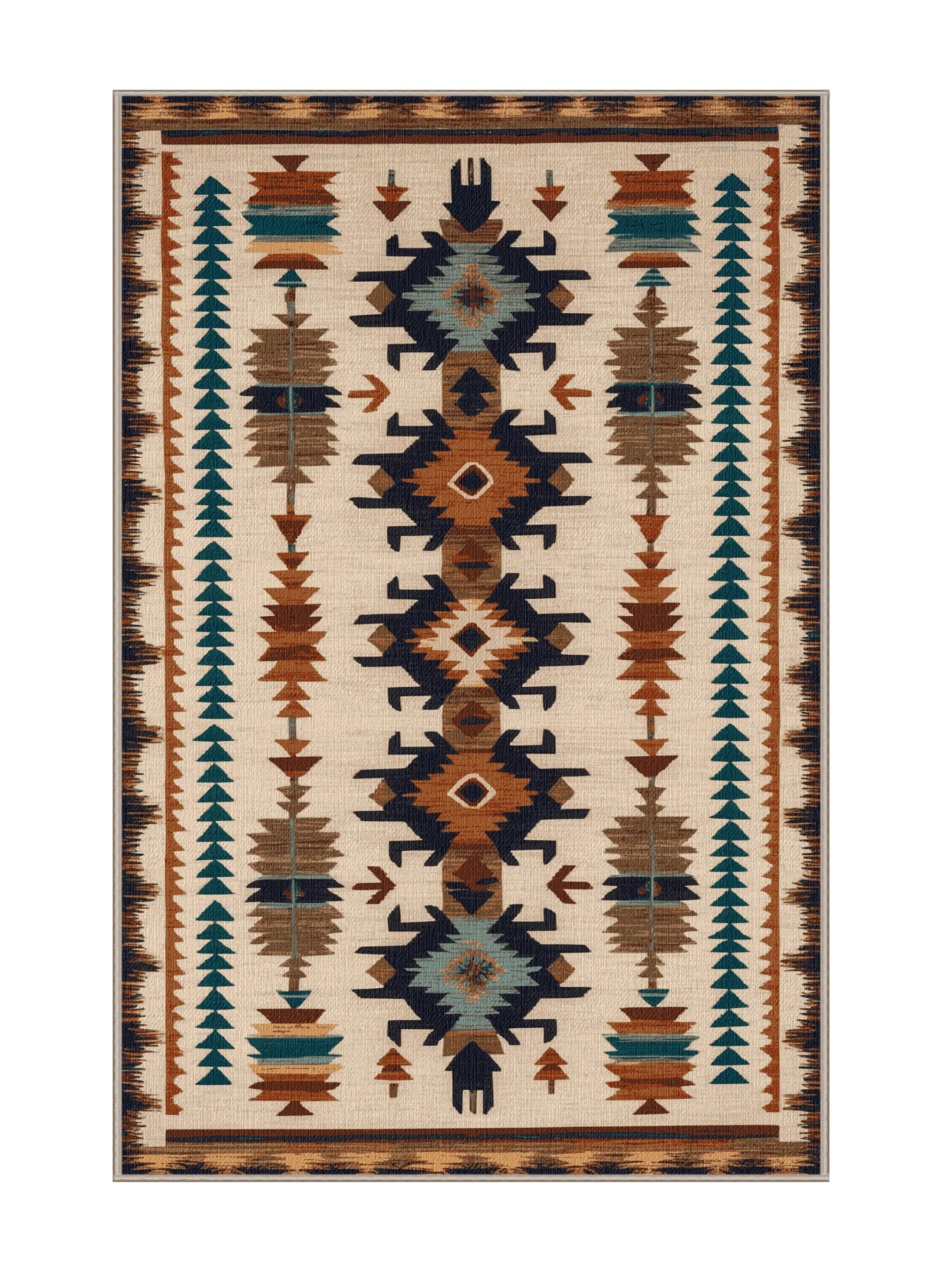 Rosecliff Heights Washable Armadillo Southwestern Area Rug | Wayfair
