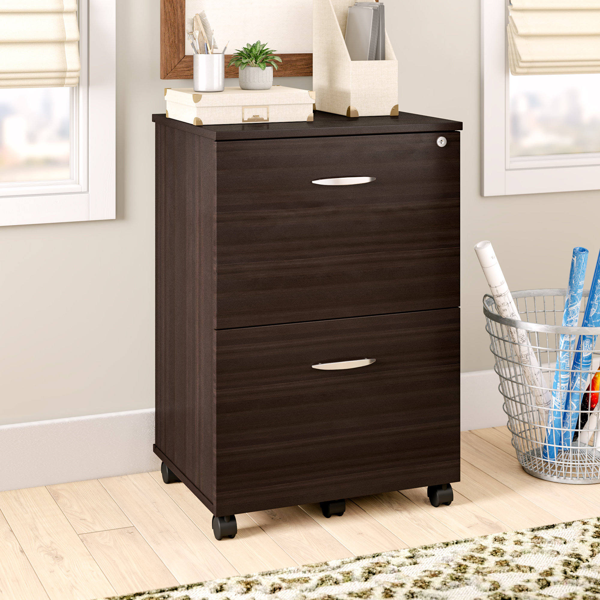 Ebern Designs Bayswater 2 Drawer Mobile Vertical File & Reviews ...