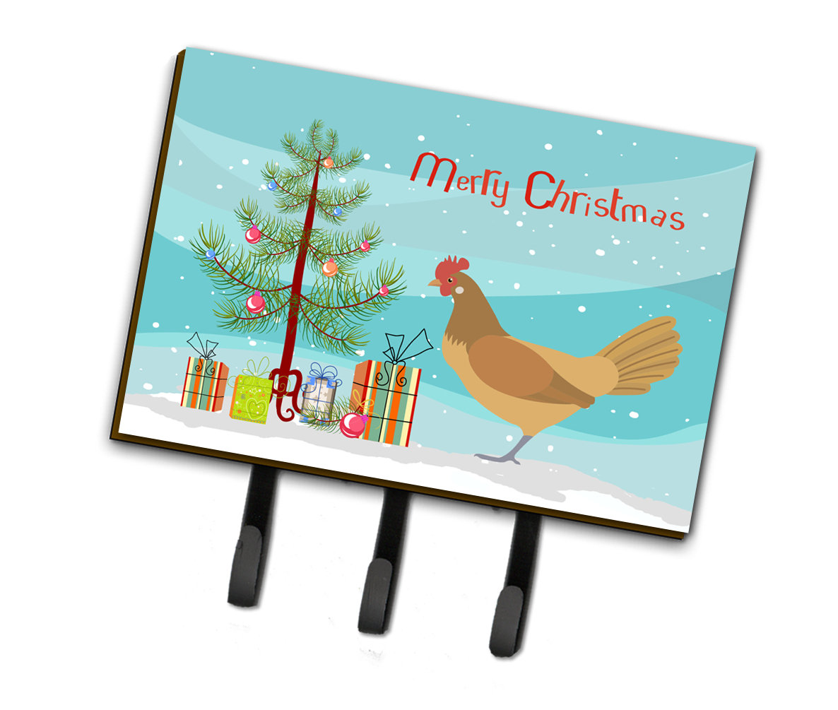 East Urban Home Frisian Friesian Chicken Christmas Wall Key Organizer ...