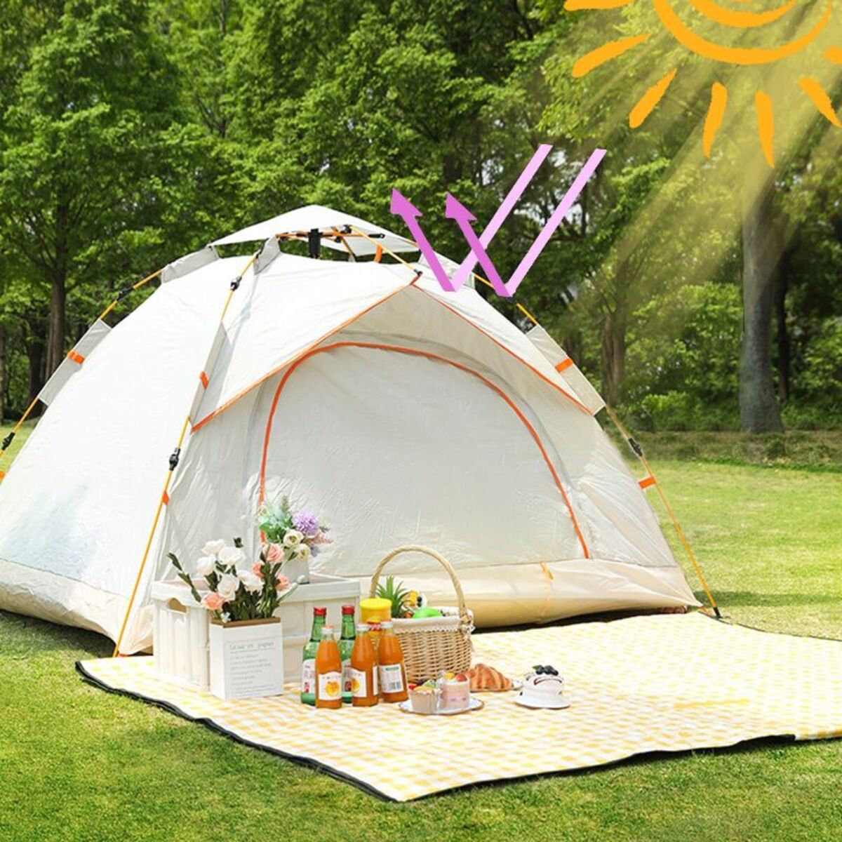Mr.Garden All-Weather Outdoor Protective Tent Windproof Waterproof And ...