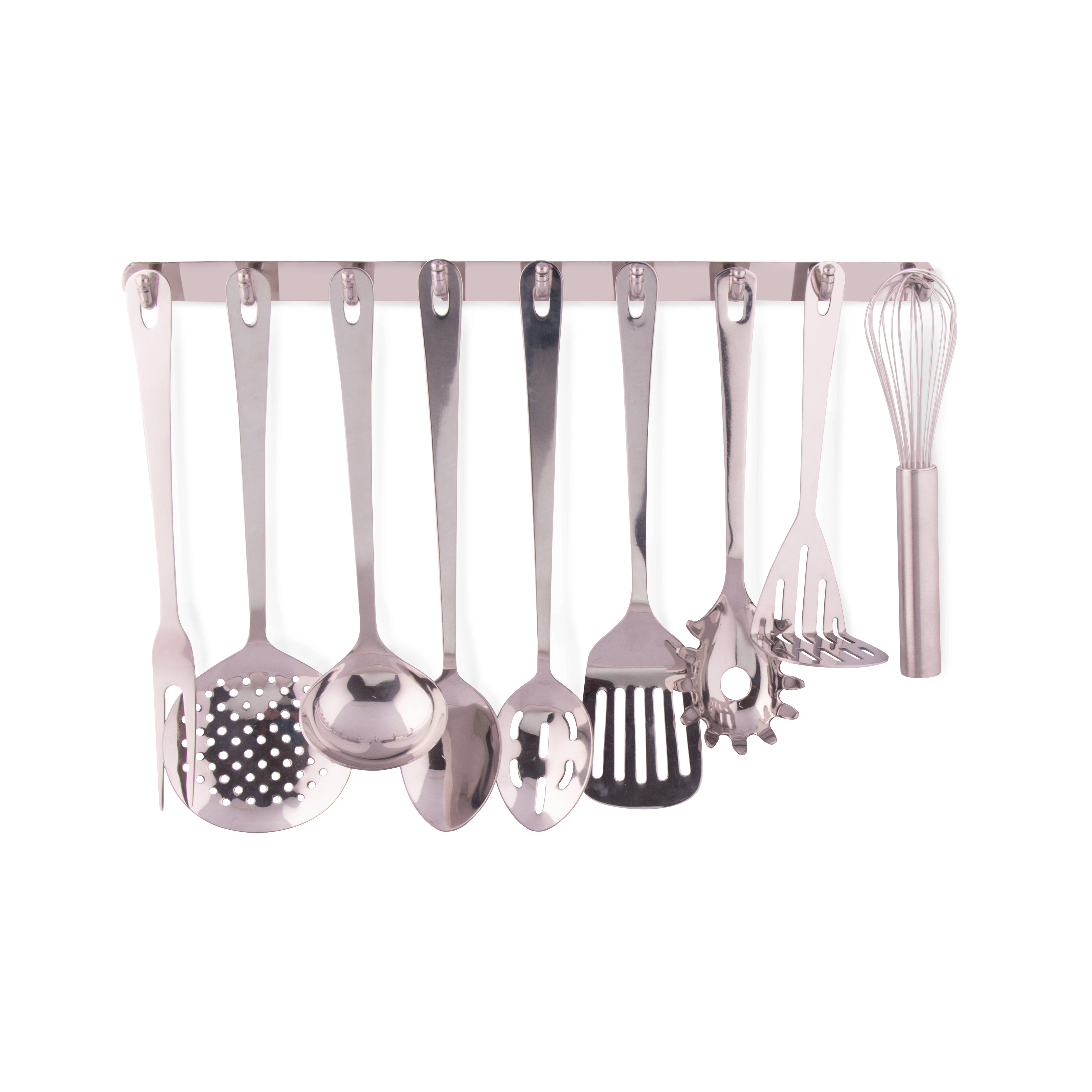 Wilmington Steelwares Premium 9 Piece Stainless Steel Cooking & Serving ...