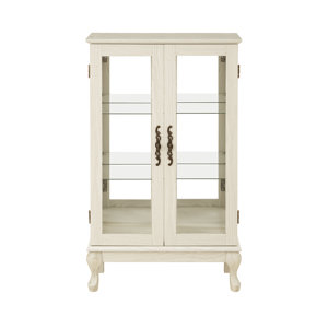 HOVEYY 2 Doors Curio Lighted Glass Display Cases Cabinet, Trophy ...