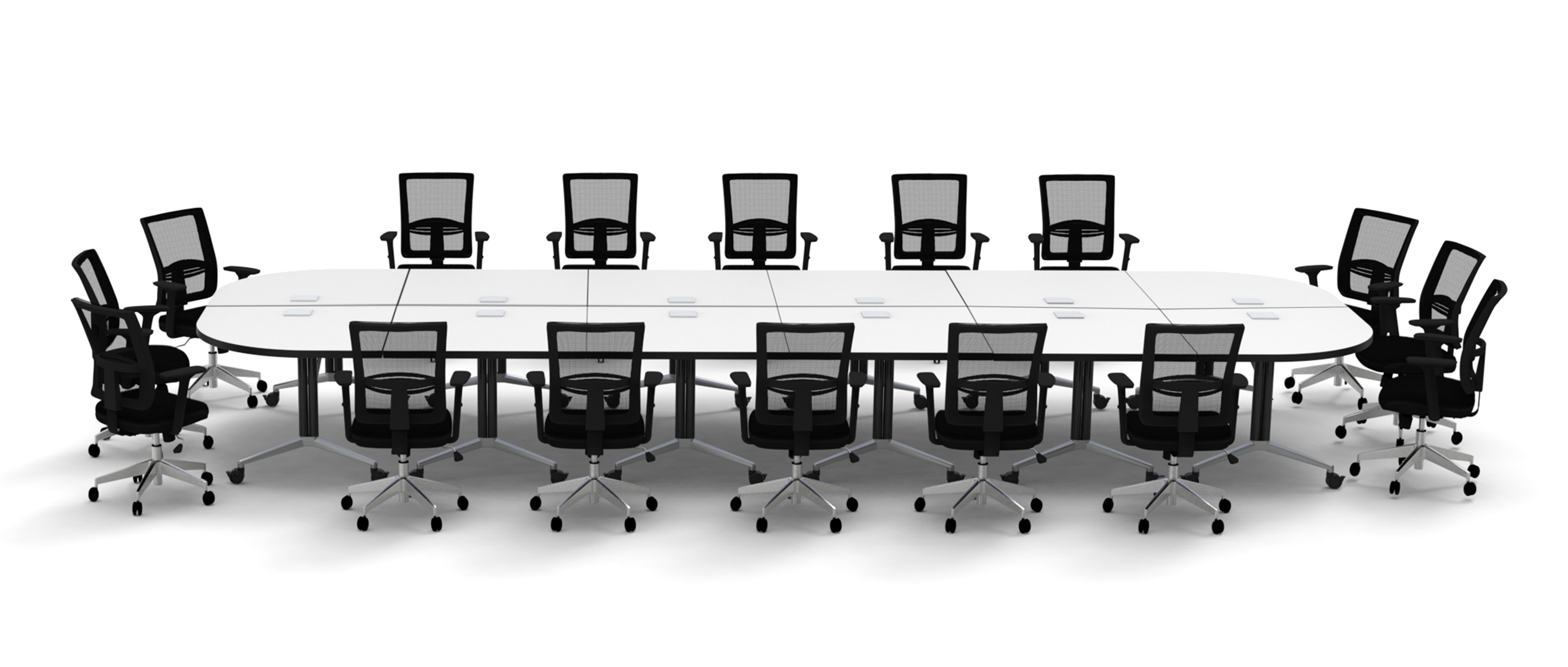 Team Tables Ensemble de table de formation rectangulaire modulaire avec ...