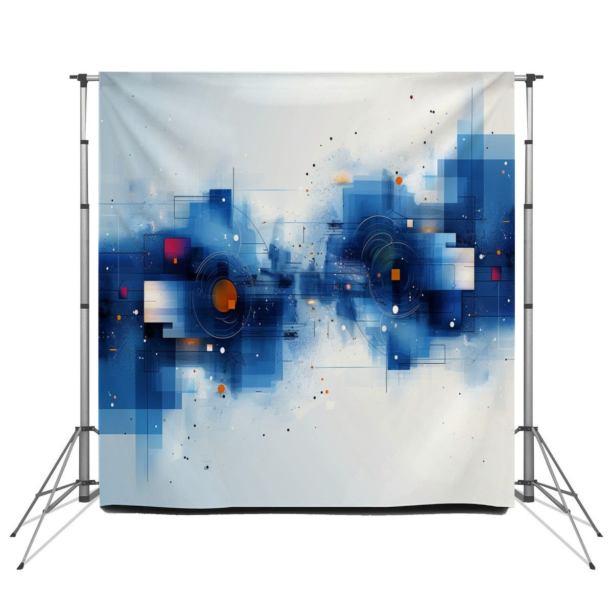 VisionDecor Abstract Tech Backdrop Abstract Large Futuristic City Photo ...