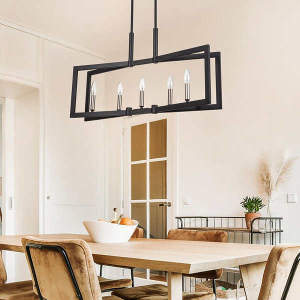 Gracie Oaks Demetrie 5 - Light Modern Linear Pendant | Wayfair
