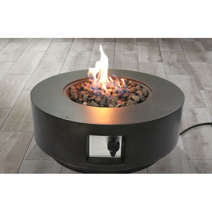 Latitude Run® Bufkin Concrete Outdoor Fire Pit Table, Outdoor Fireplace ...