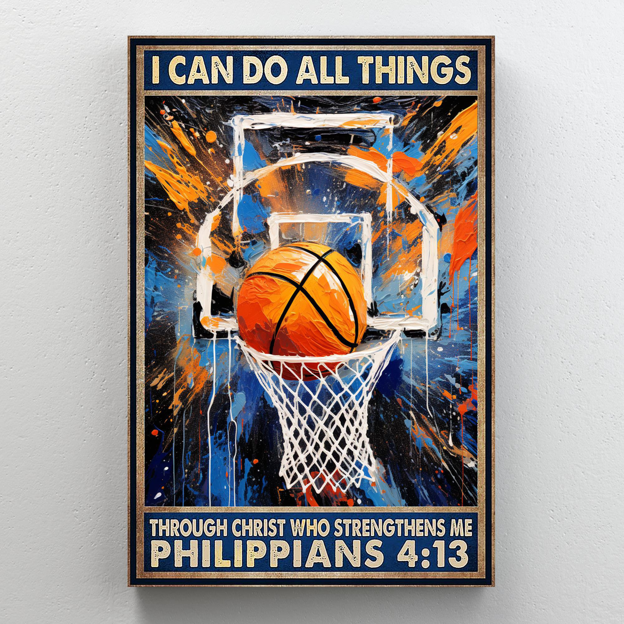 Trinx Basketball I Can Do All Things - 1 Piece Rectangle Graphic Art ...