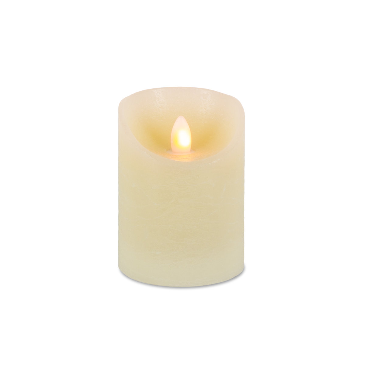 Latitude Run® Set Of 2 Wax LED Pillar Candles – Bisque Pillars With New ...