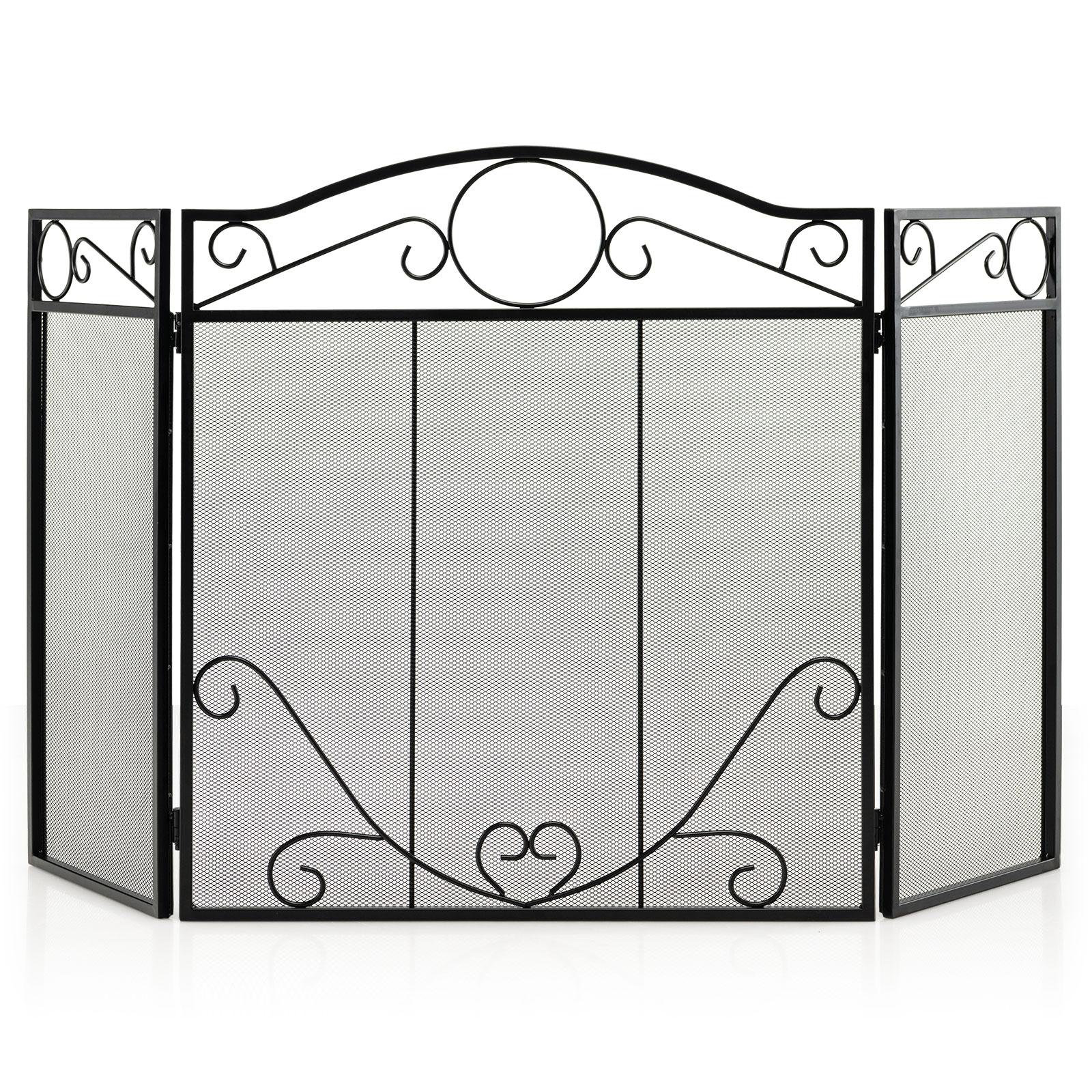 Winston Porter 3 Panel Metal Fireplace Screen | Wayfair