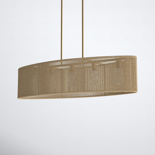 Birch Lane™ Jonah 5-Light Oval Chandelier In Warm Brass And Rope ...