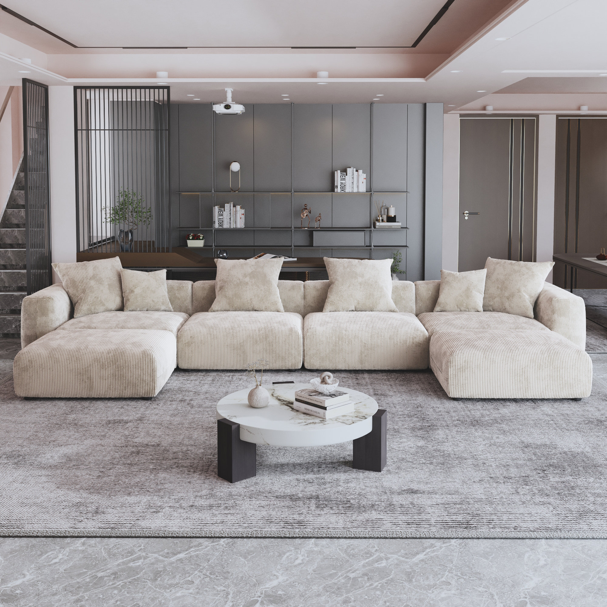 Everly Quinn Canapé modulaire rembourré 6 pièces Zeyda - Wayfair Canada