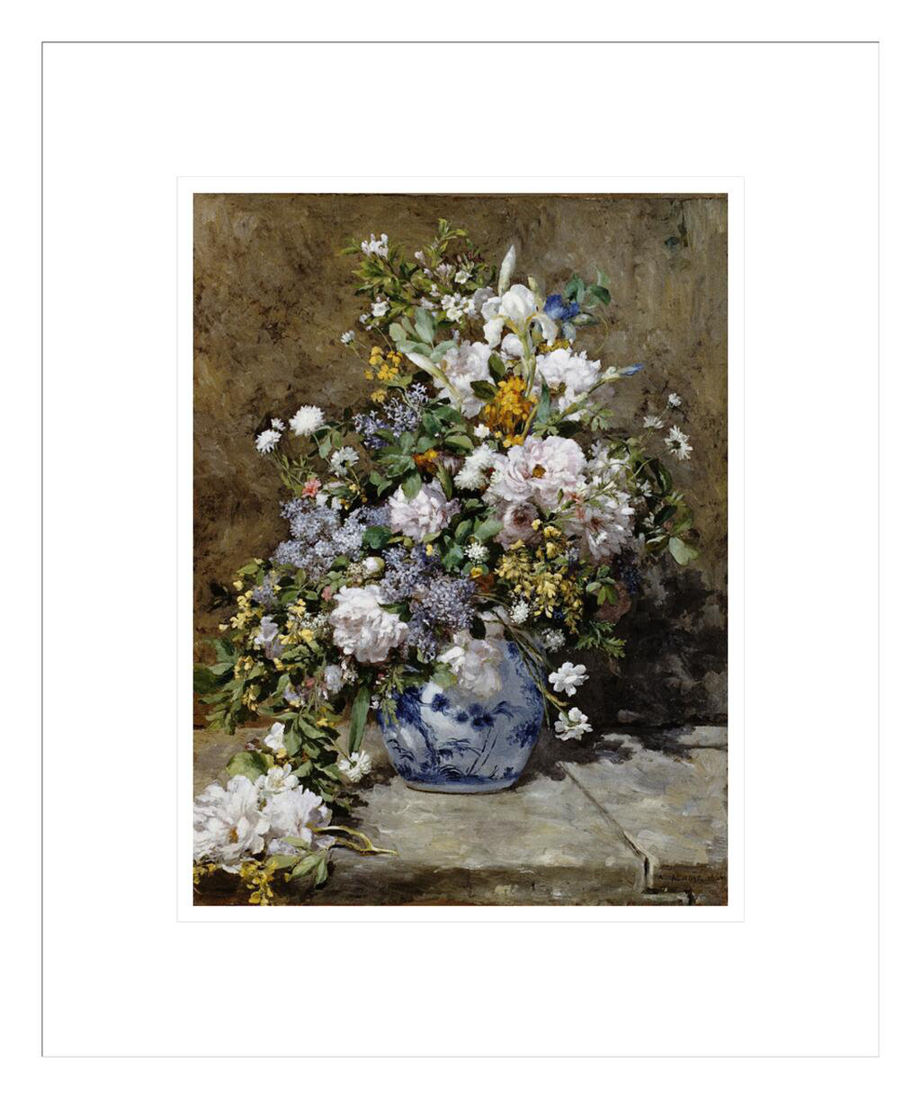 1000Museums Spring Bouquet by Pierre-Auguste Renoir -Framed Giclee ...