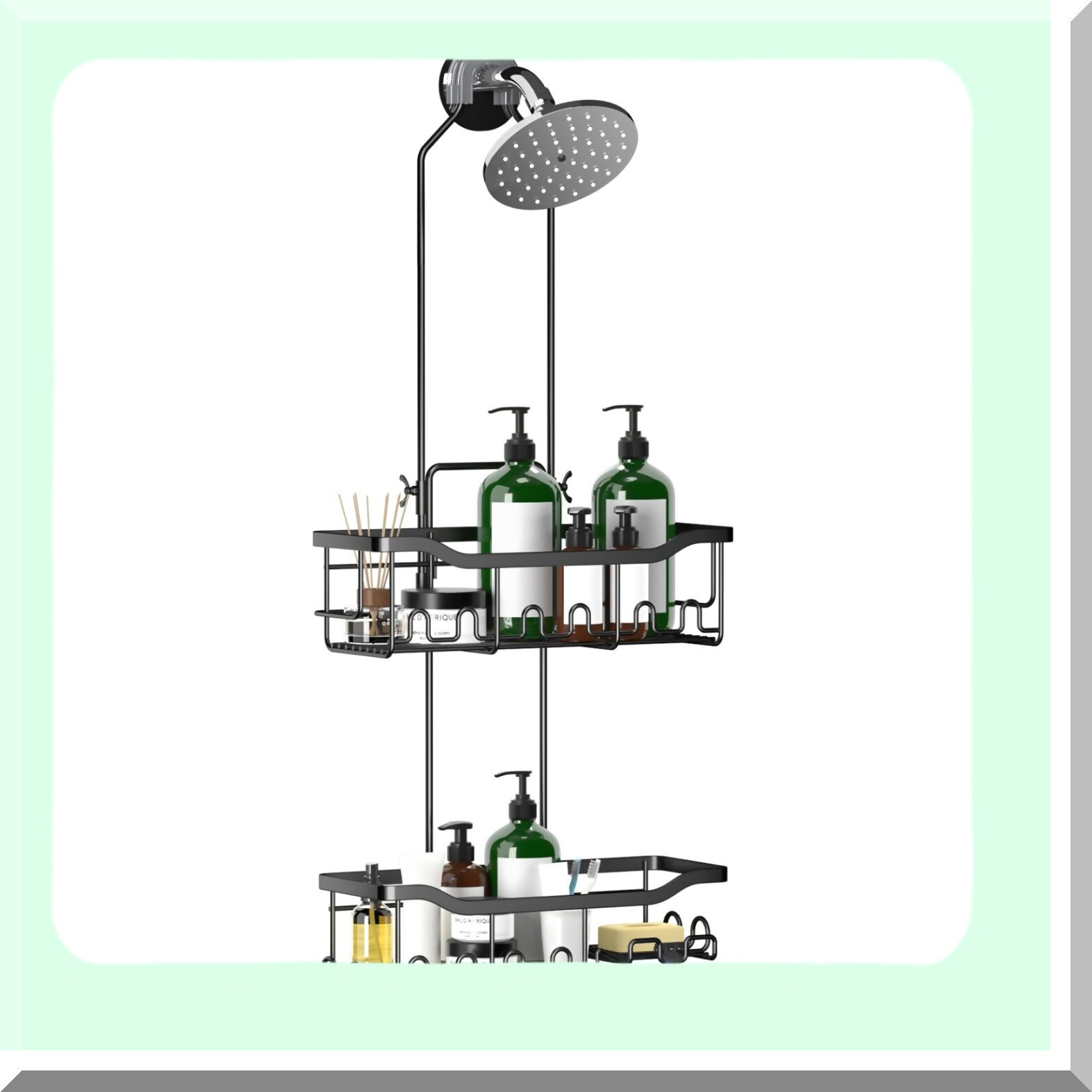 Hokku Designs Ultimate Rustproof Extended Shower Caddy - No Block ...