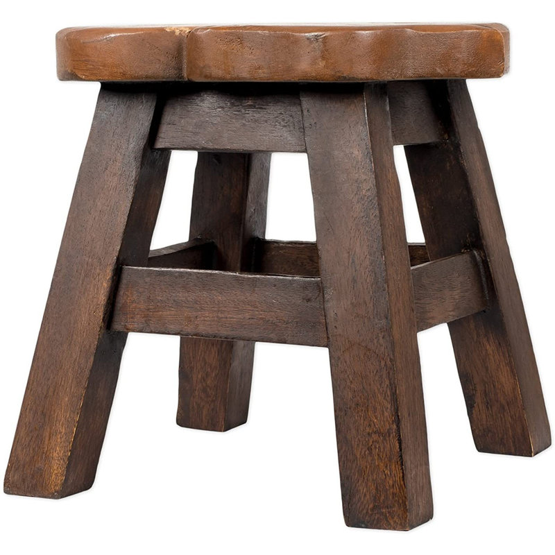 Redwood Rover Auburn Sleeping Fox Step Stool Solid Wood | Wayfair