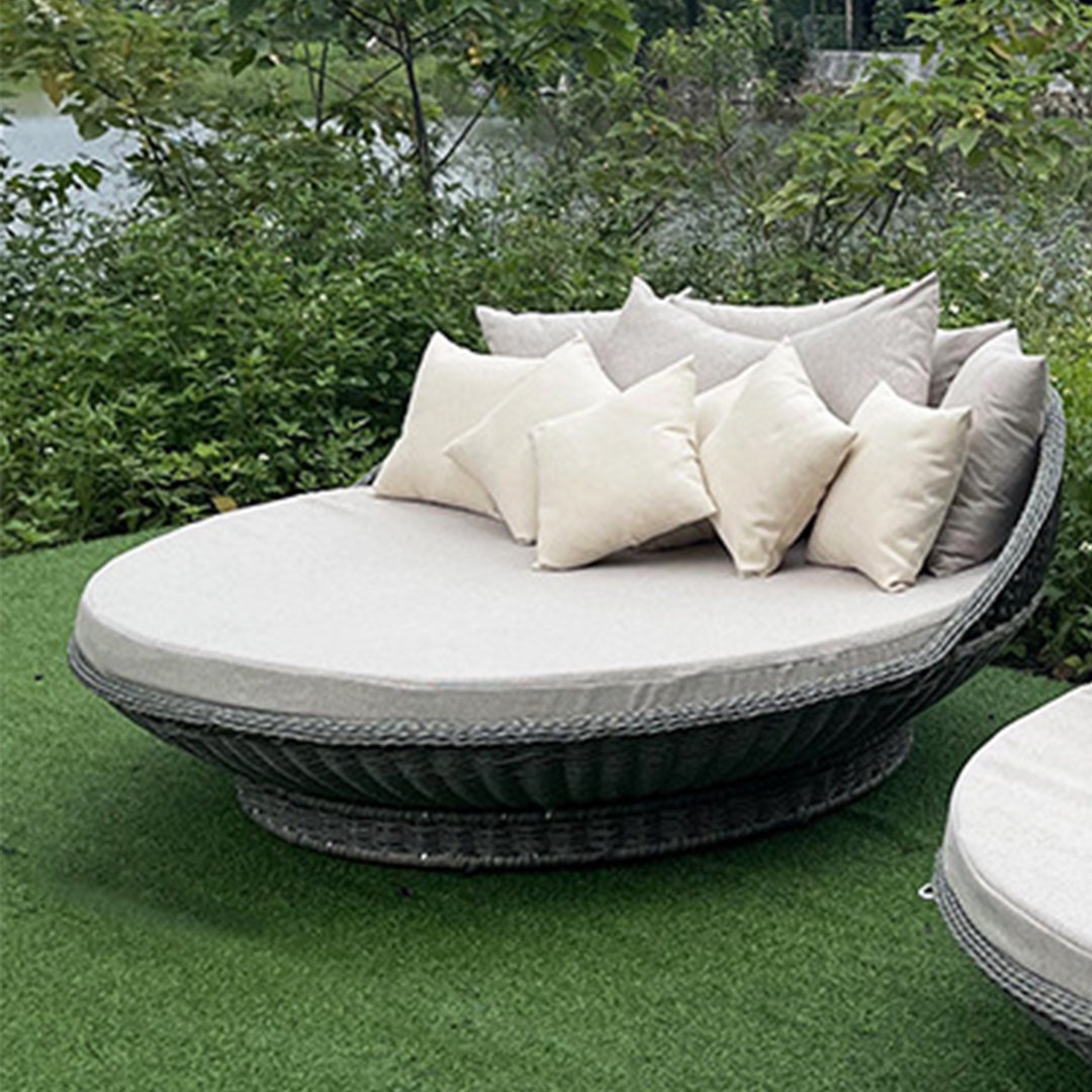 Wrought Studio Outdoor Patio Poolside Sofa Daybed,Round Sofabed | Wayfair