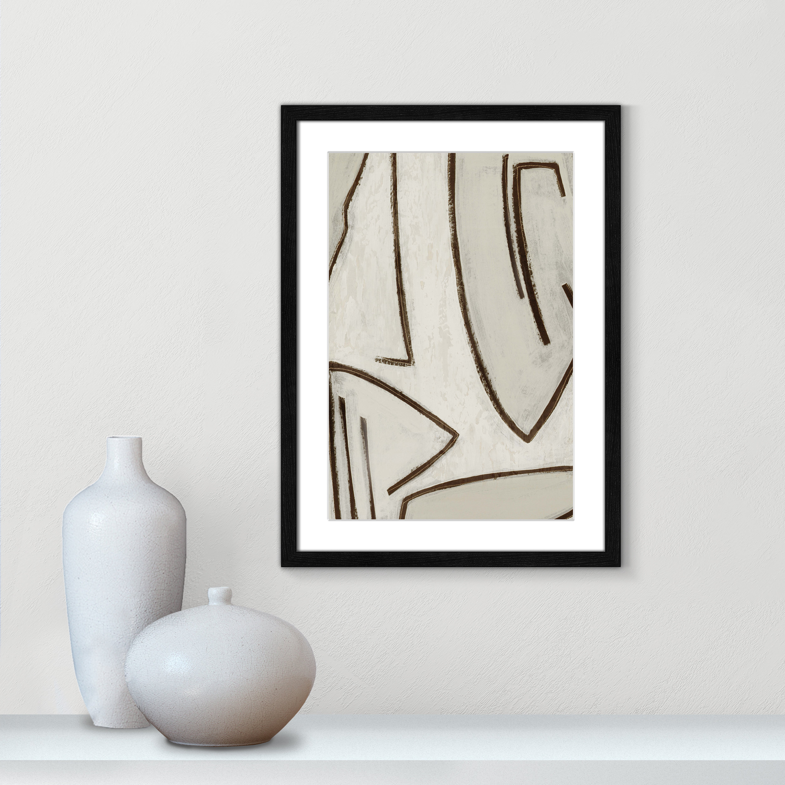 Casa Fine Arts Line Work - Picture Frame Painting | Wayfair