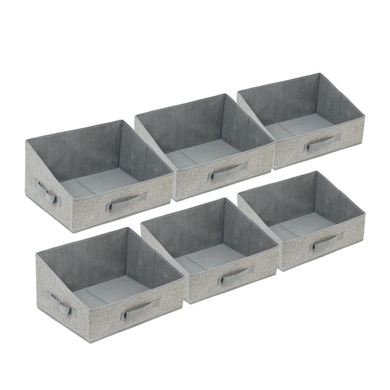 Rebrilliant 6 Pack Closet Storage Bins for Shelves, Closet Organizers ...