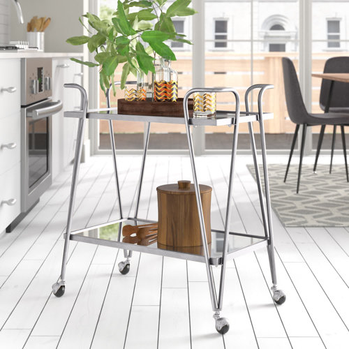 Silver Bar Carts You'll Love | Wayfair