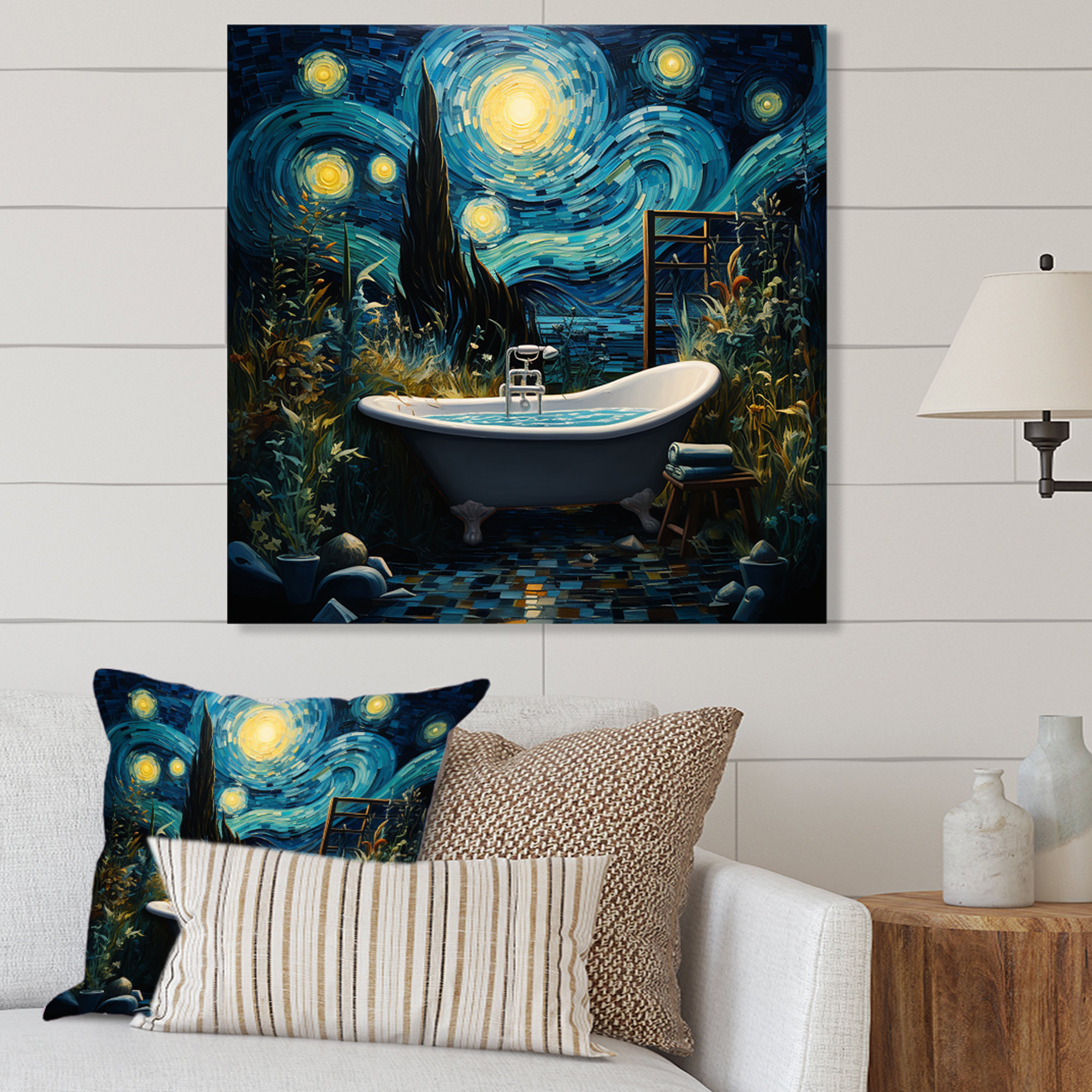 Lark Manor™ Blue Starlight Bathroom I - Raven Animal Metal Wall Art ...