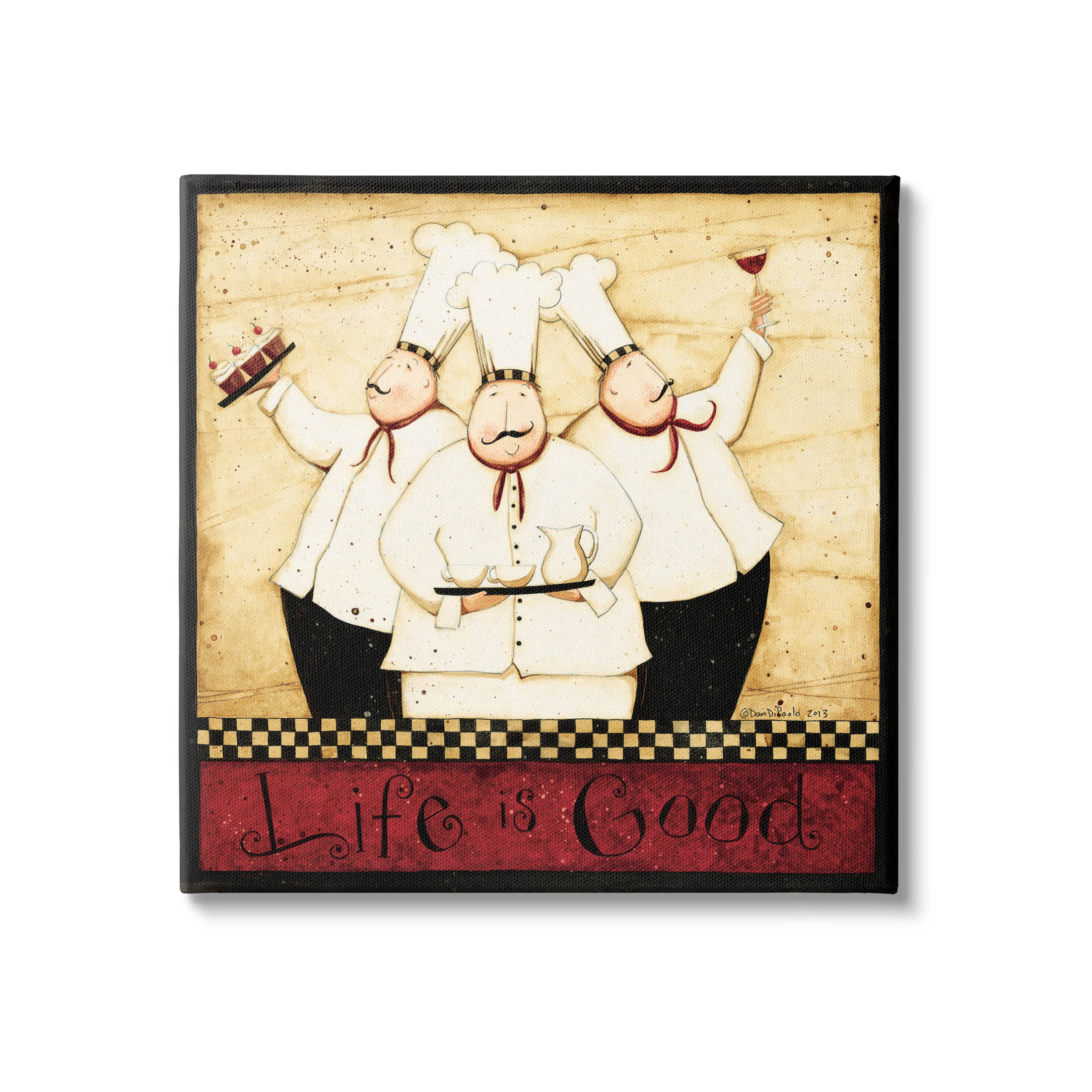 Stupell Industries Life Is Good Vintage Chefs Canvas Wall Art By Dan ...