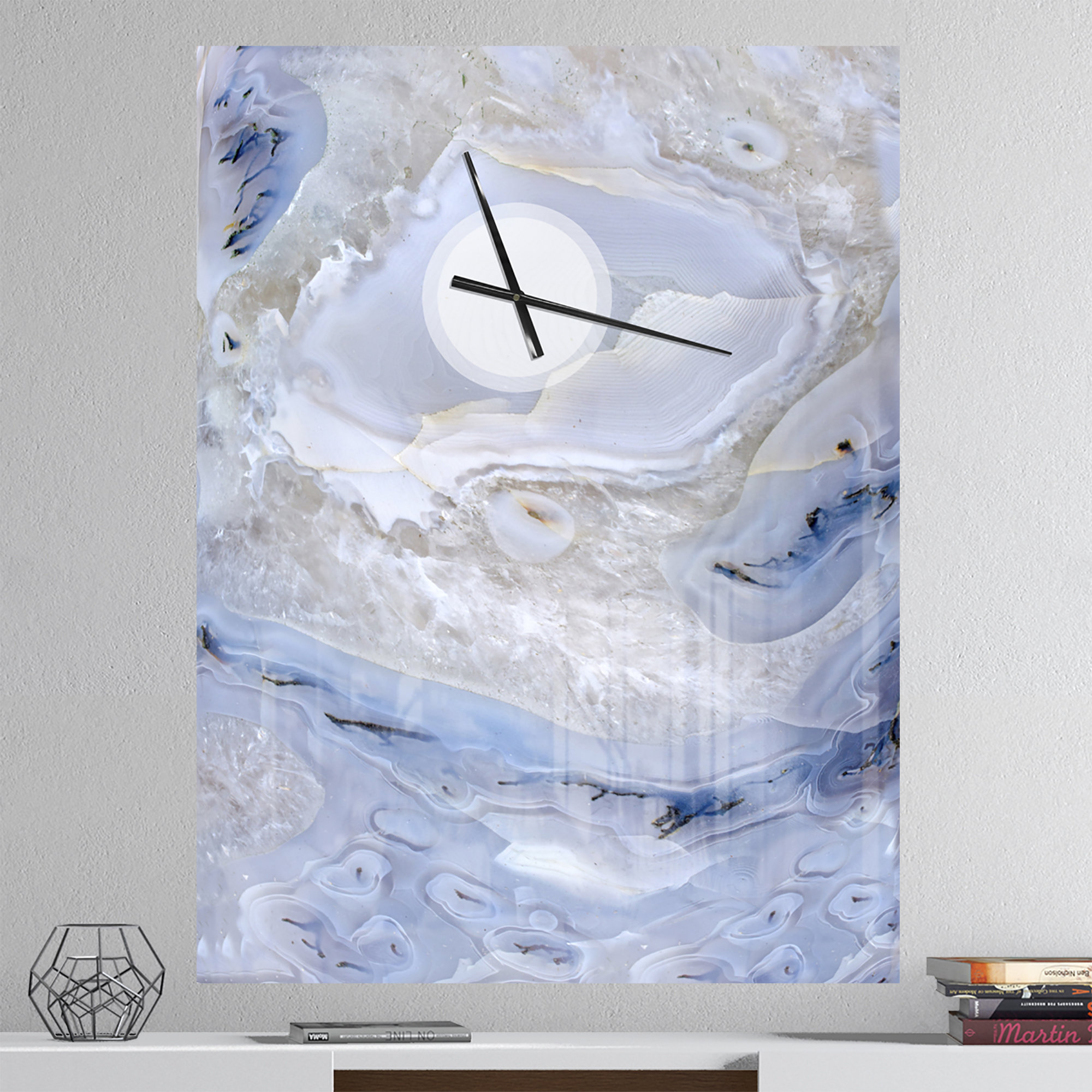 East Urban Home Agate Stone Background - Modern wall clock | Wayfair