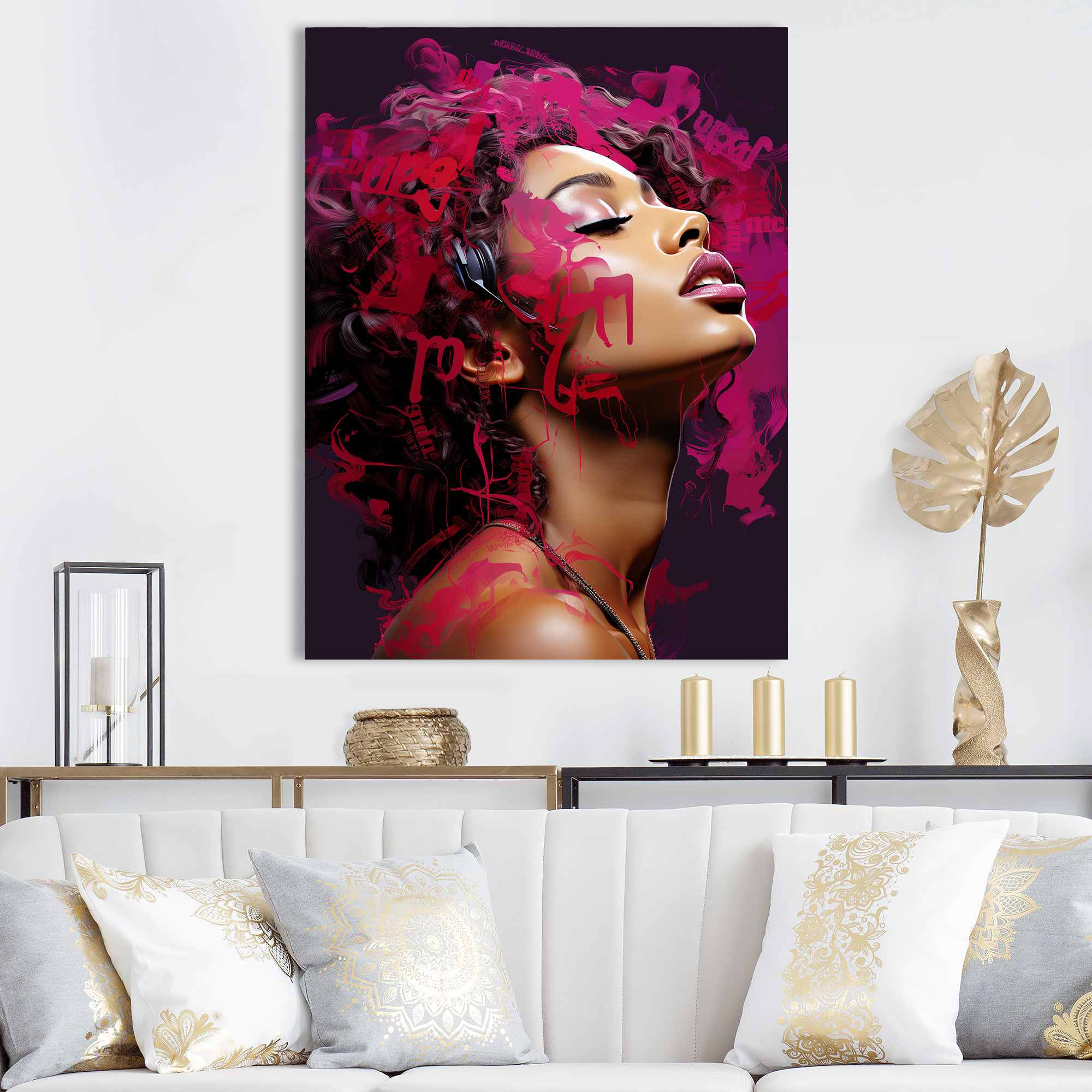 Winston Porter Magenta Woman Portrait Memoirs Framed On Canvas Print ...