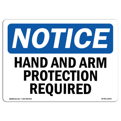 SignMission Hand and Arm Protection Required Sign | Wayfair