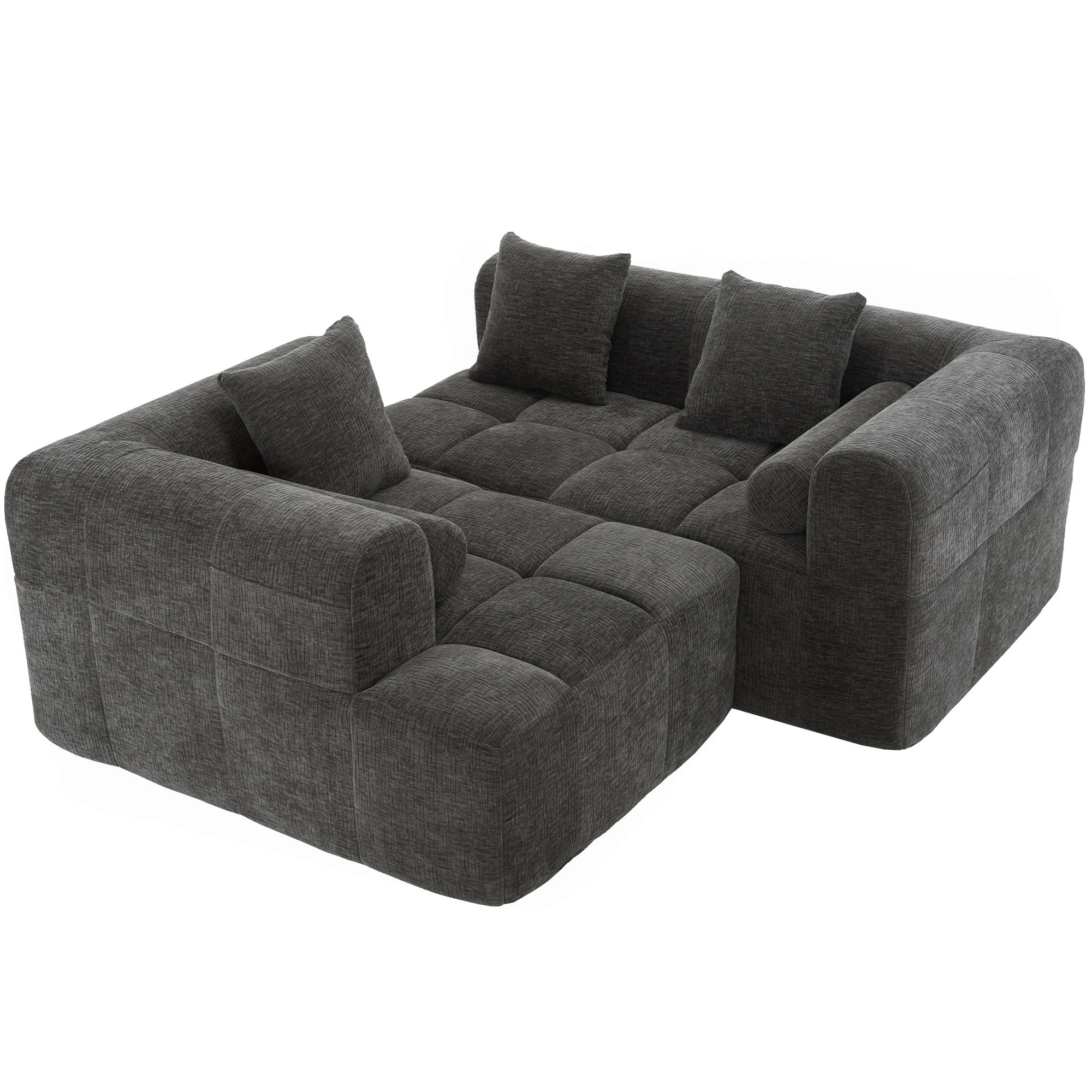 Latitude Run® 101.2" Sectional Sofa Full-Compressed Sofa Modular Sofa ...