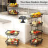 Prep & Savour 4 Tier Fruit Basket For Kitchen, Stackable Metal Wire ...