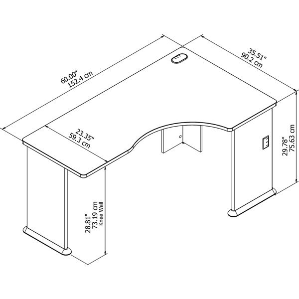 Bush Business Furniture Series A Corner Writing Desk & Reviews | Wayfair