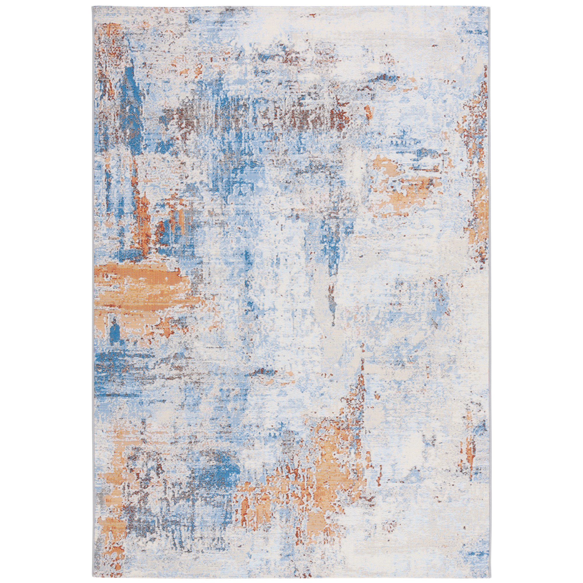 17 Stories Wakeeny 500 Performance Abstract Rug | Wayfair