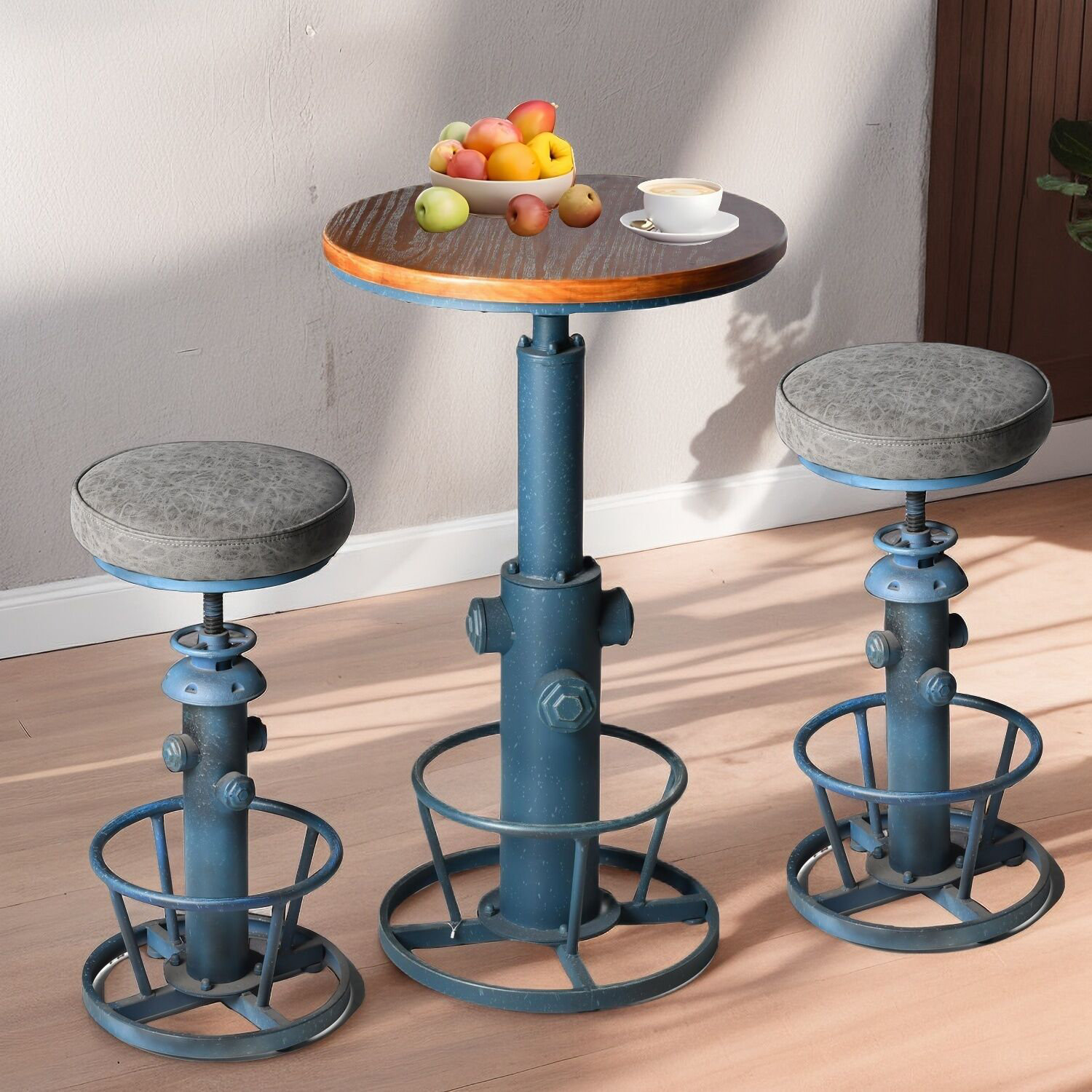 Williston Forge 3 Pieces Vintage Bar Table Set For Home Kitchen ...