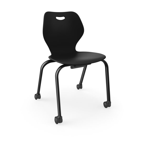 KI Furniture Intellect Wave Stacking Classroom Chair with Wheels ...