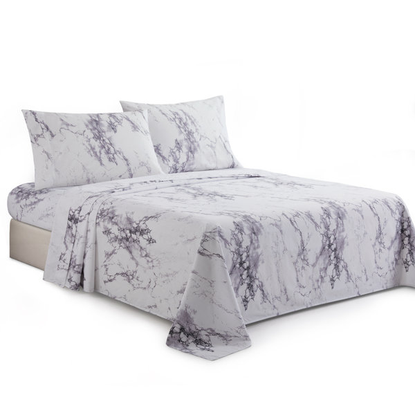 Marina Decoration Cotton Blend Percale Marble Sheet Set | Wayfair