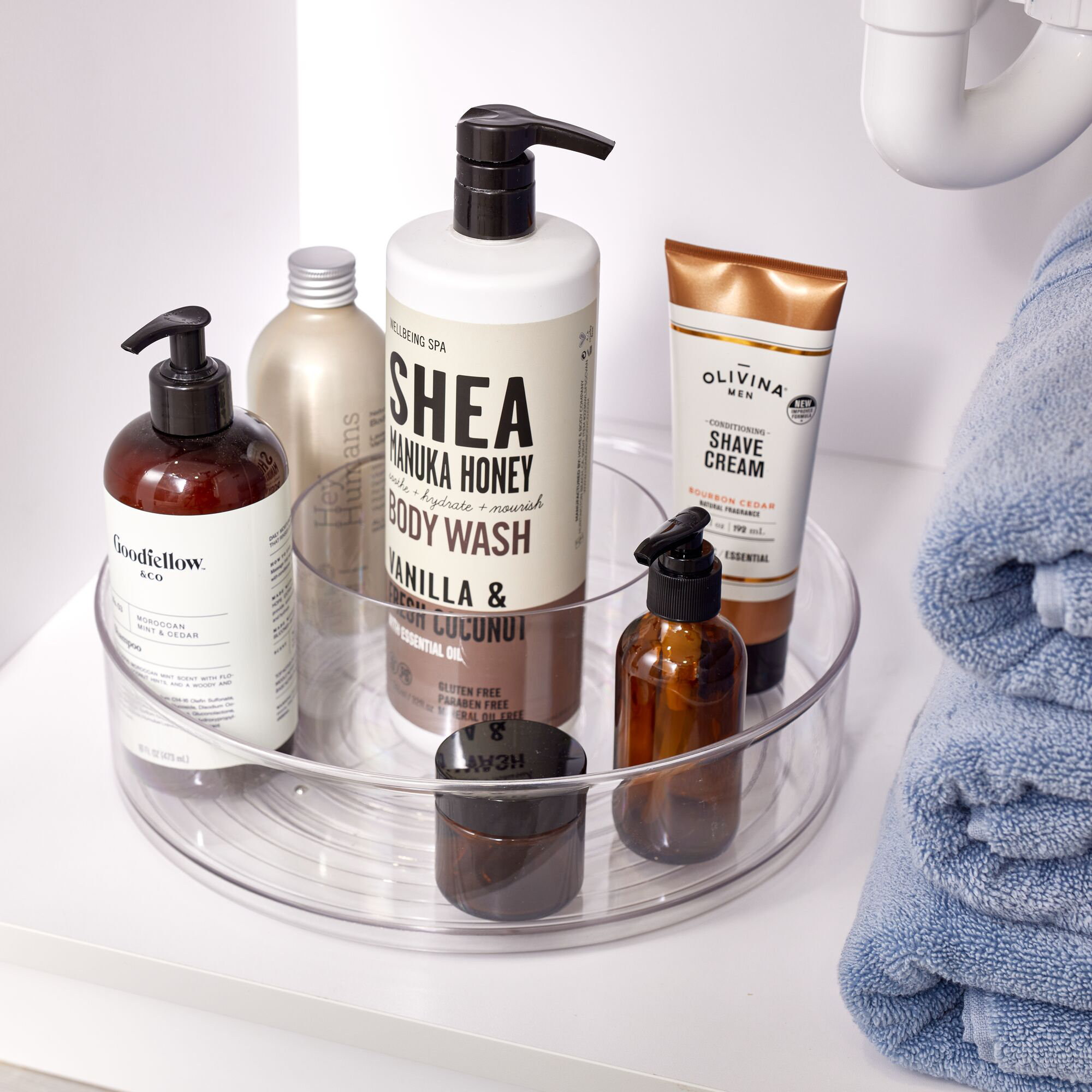 Idesign Linus BPA-Free Plastic Turntable Organizer - 12" X 12" X 3 ...