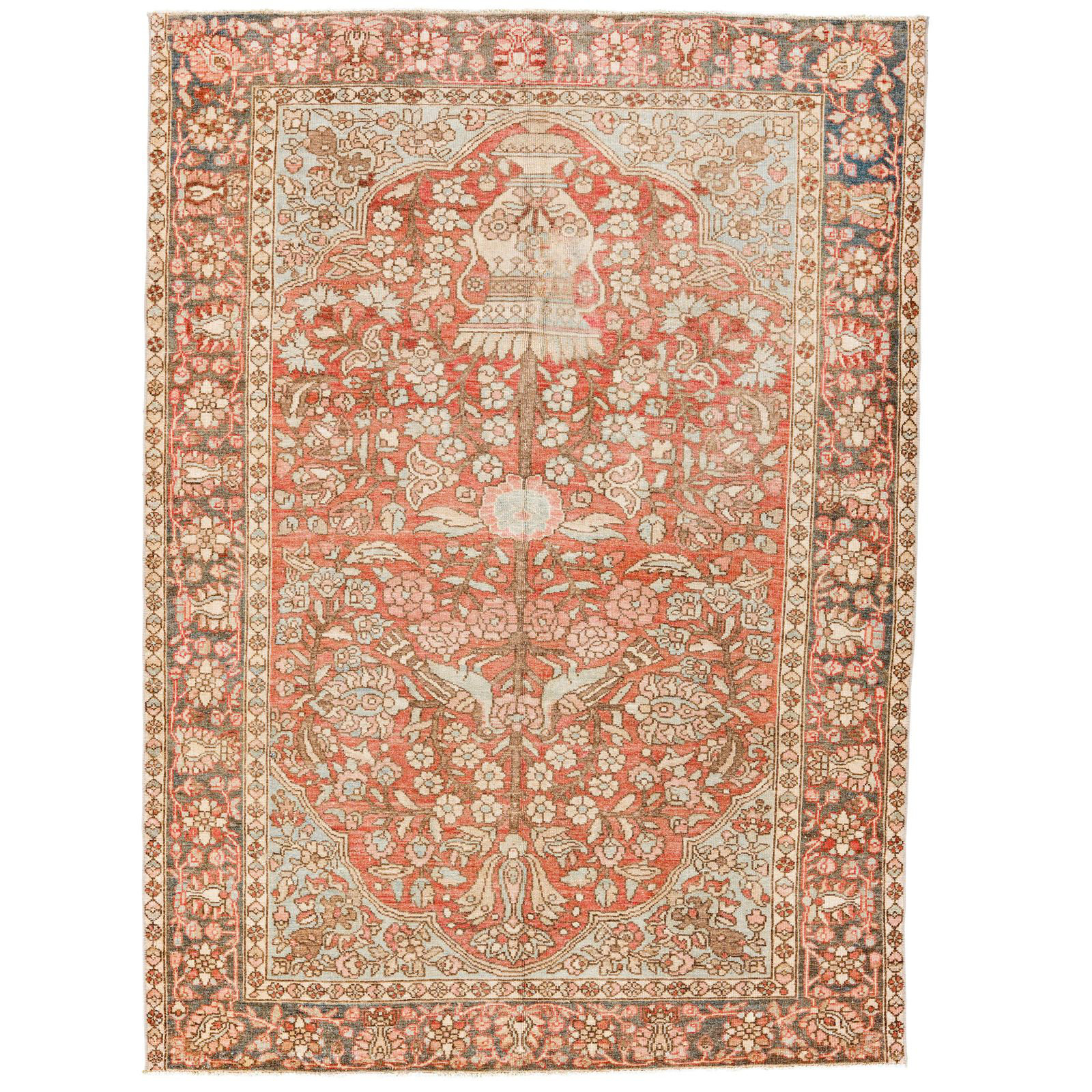 Home and Rugs One-of-a-Kind 4'8'' x 6'6'' 1990s Area Rug in Red/Beige ...