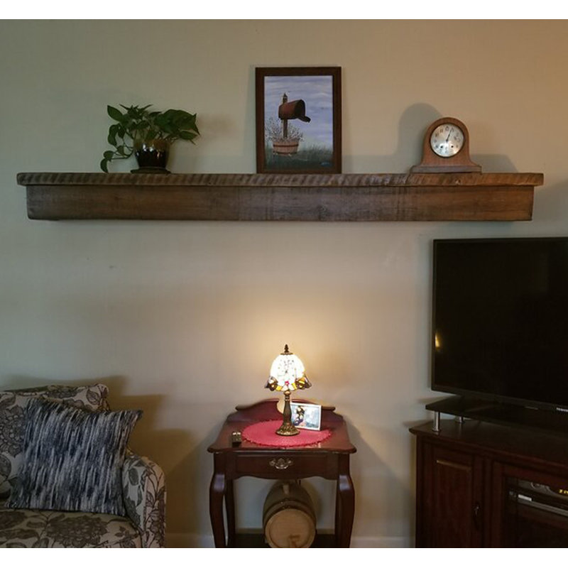 Creative Hardwoods Barn Wood Box Beam Fireplace Shelf Mantel & Reviews ...