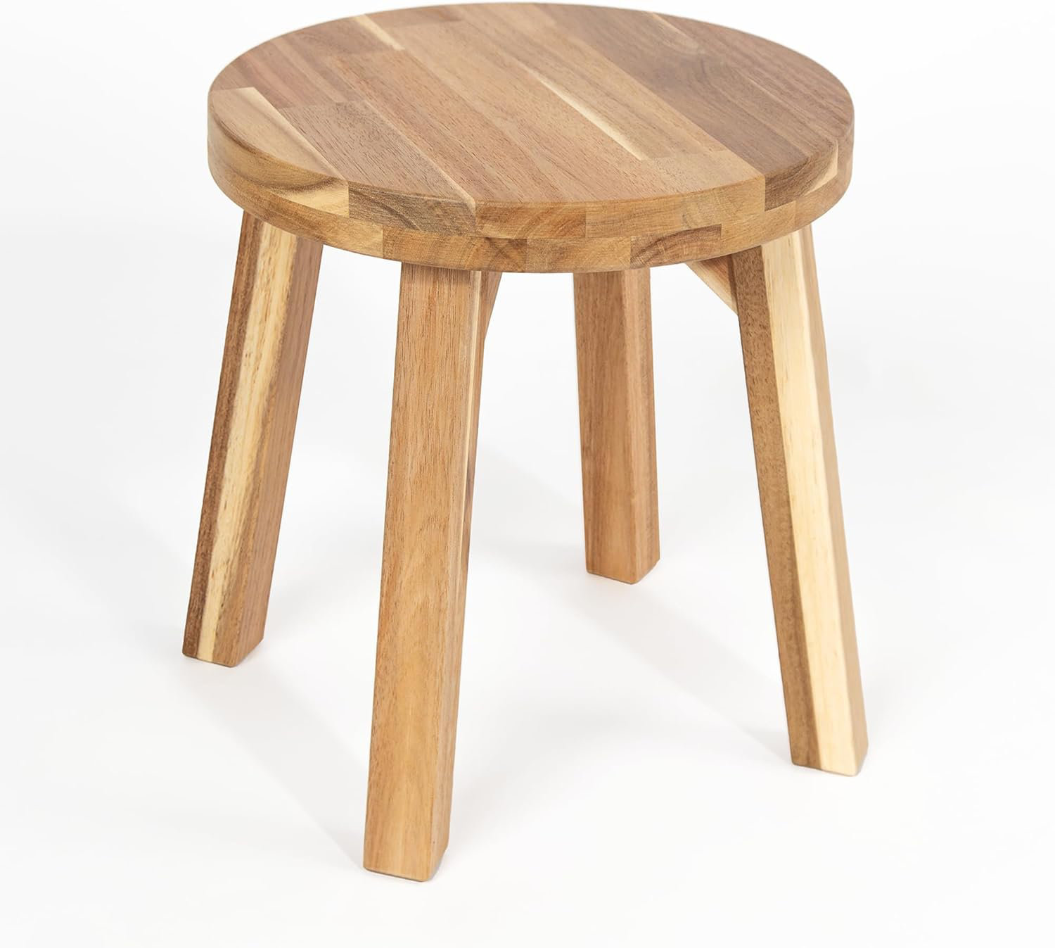 Millwood Pines Acacia Wooden Stool, Short Stool 12" Footrest | Wayfair